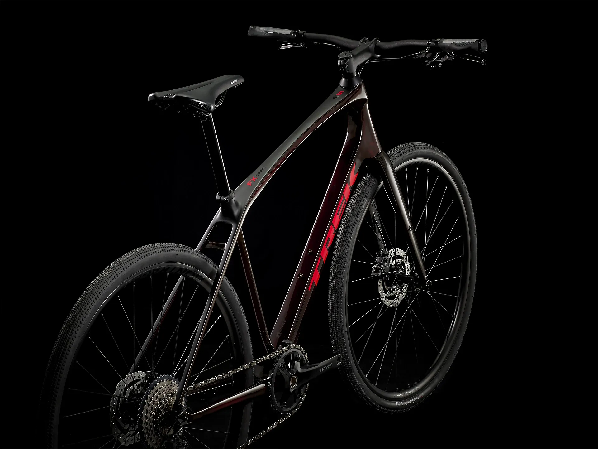 TREK FX Sport 5 Carbon Hybrid Bike in Red Carbon Smoke
